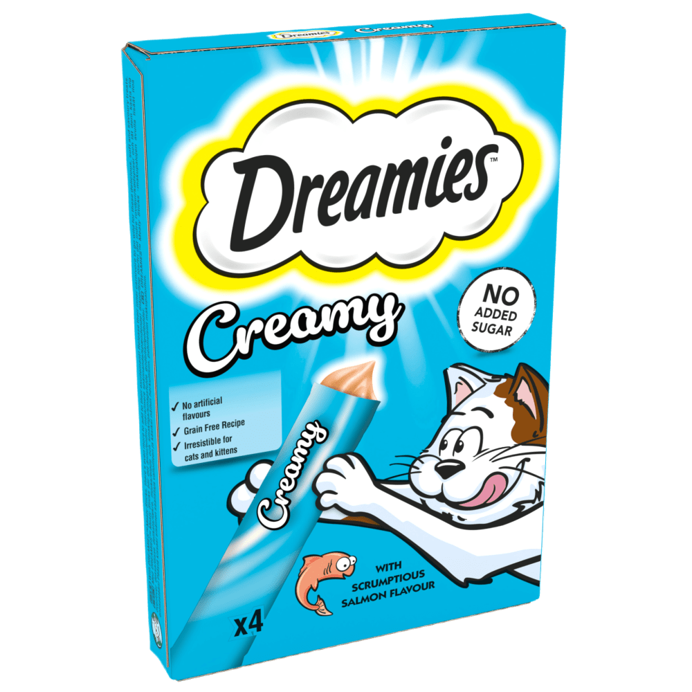 DREAMIES™ Creamy Snack Cat & Kitten Treat with Salmon Flavour 40g